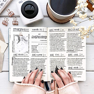 PAPERANG P2 Mini Pocket Printer BT Wireless Printer Portable Thermal Printer 300dpi for Photo Picture Receipt Memo Note Label Sticker Compatible with Android iOS Windows Mac