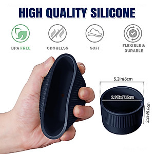 NiHome BPA-Free Silicone Tumbler Boot 2PCS, Heavy Duty Anti-Slip Cup Sleeve for Stanley Quencher H2.0 Tumblers 40 oz/30 oz, Stanley IceFlow 30 oz/20 oz, Hydroflask 12-24 oz, Deep Gray