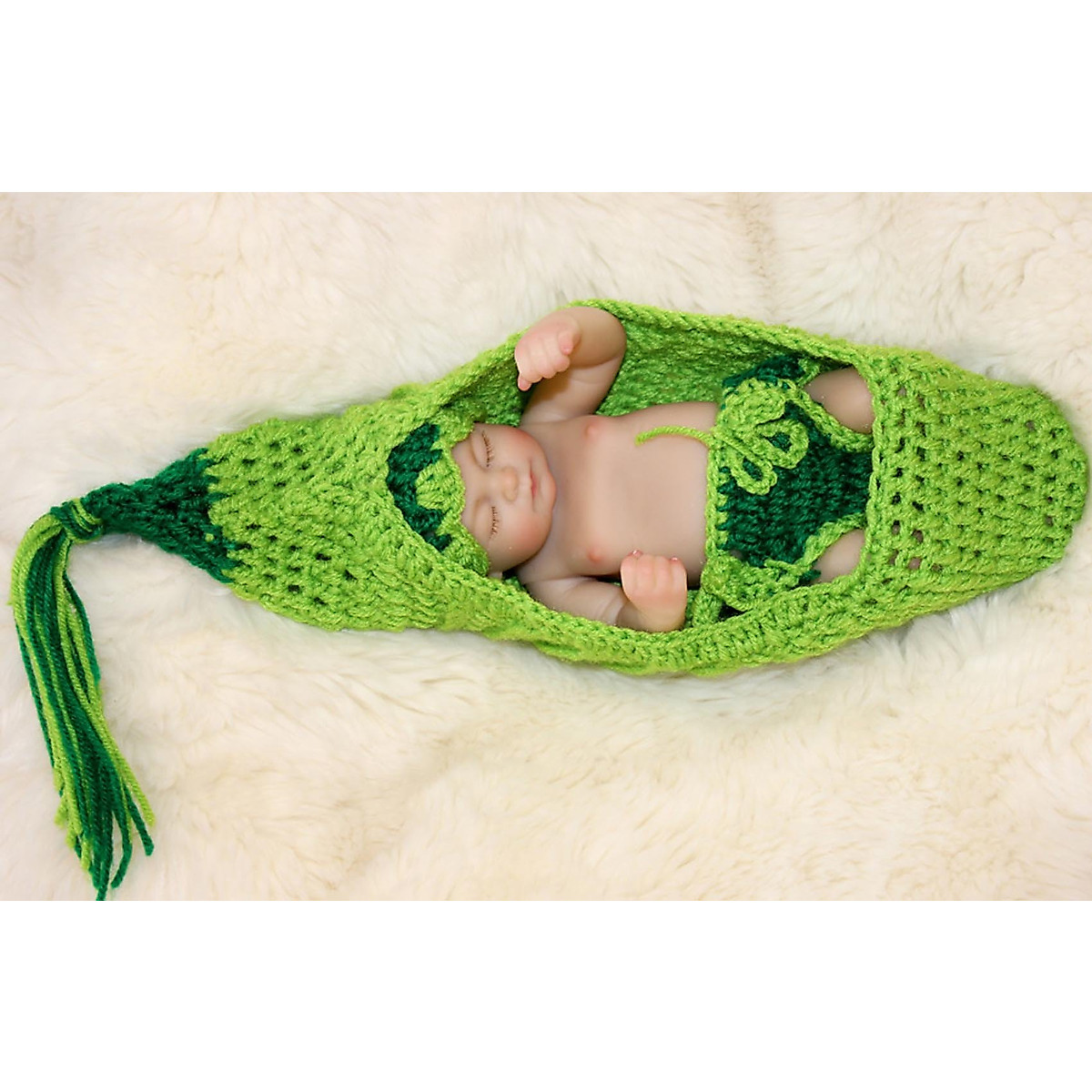 Wamdoll Miniature 10" Alive Beautiful Dreamer Newborn Baby Dolls Silicone Vinyl Full Body Washable for Girl