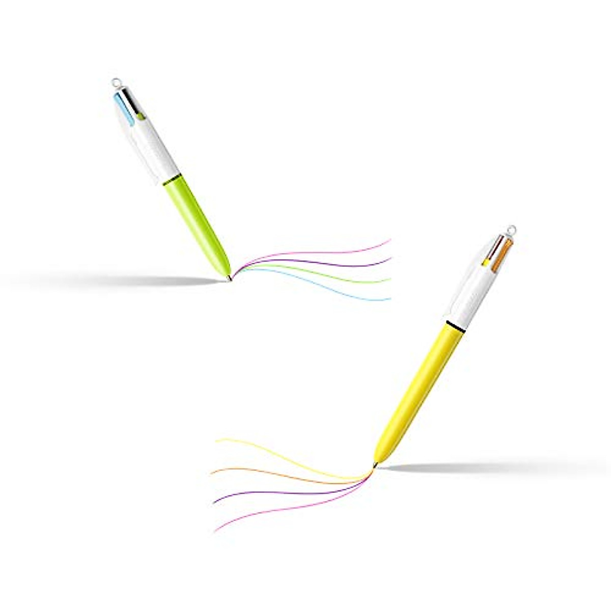 BIC 4 Colours Ball Pens - Purple Pen Holder of 6