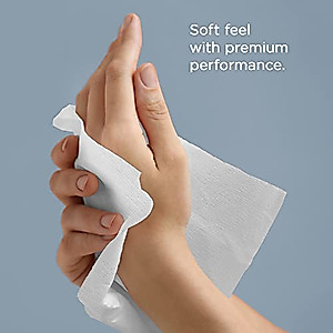 Kleenex Hard Roll Paper Towels (01080) with Premium Absorbency Pockets, 1.5" Core, White, 425'/Roll, 12 Rolls/Case, 5,100'/Case