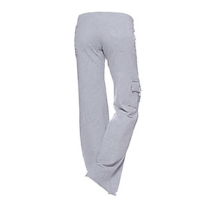 Hiking Pants Women High Waist Stretch Cargo Pants for Women Casual Military Army Cargo Combat Work Pants with Pockets Bootcut Trousers Gray L