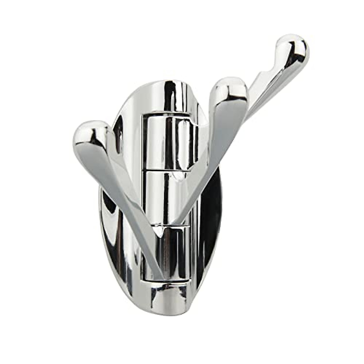 TUNNY 2 Pack Solid Zinc Swivel Coat Hook - Chrome Coat Hook for Heavy Duty Folding Swing Arm Triple Coat Hook with Multifunctional Towel/Clothes Hanger for Bathroom Kitchen Garage Wall Mounted