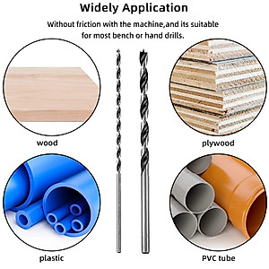 Owl Tools Extra Long 12" Brad Point Wood Drill Bit Set (12 Pack with Storage Sleeve) Carpenters Quality - Drill Splinter-Free Perfectly Round Holes in All Types of Wood