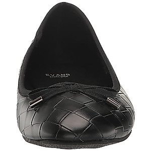 EVANS Women's Ballet Flat, Black, 5 Wide