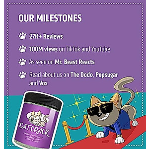 Cat Crack Organic Catnip, 100% Natural Cat Nips Organic Blend That Energizes and Excites Cats, Safe Catnip Treats Used for Cat Play, Cat Training, & New Organic Catnip Toys for Cats(1 Cup Organic)