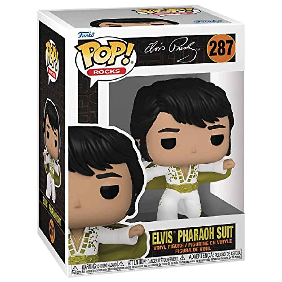 POP Rocks: Elvis - Elvis Pharaoh Suit Funko Vinyl Figure (Bundled with Compatible Box Protector Case), Multicolored, 3.75 inches