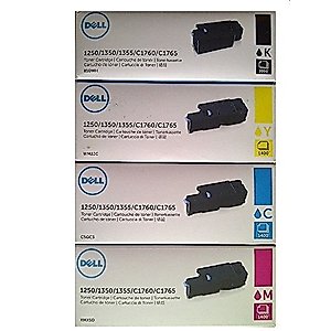 Dell (810WH, WM2JC, XMX5D, C5GC3) Complete High Yield 4-Color Toner Cartridge Set