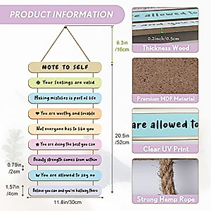 Positive Affirmations Wall Decor,Therapy Office Wall Decor for Women,Inspirational Wall Art Quotes Gifts Mental Health Awareness for Bedroom Living Room Classroom Counseling