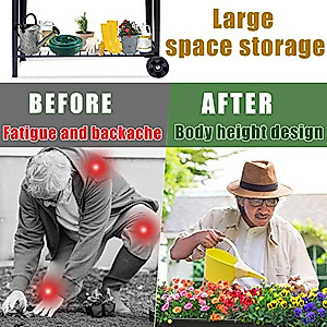 aboxoo Large Planter Raised Beds with Legs Outdoor Metal Planter Box on Wheels Elevated Garden Bed for Vegetables Flower Herb Patio (40" L x 11" W x 31.5" H)