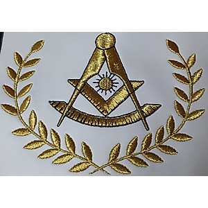 Zest4Canada Past Master Royal Blue Apron Gold Embroidered with Fringe