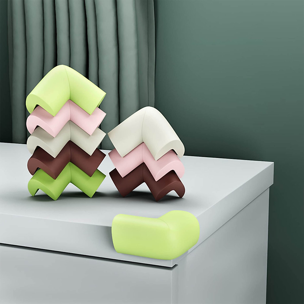 12PCS Baby Safety Corner Guards, Child Safety Corner Protector, Kids Protection from Sharp Edge, Super Soft Foam Corner Protector, Furniture, Glass Table, Desk Edge Corner Cover (White - 12pack)