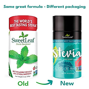 SweetLeaf Stevia Powder Shaker Jar - Stevia Extract Powder, Zero Calories, Zero Sugar, Non-GMO, Gluten-Free, Keto Friendly, Powdered Stevia Shaker - 4 Oz