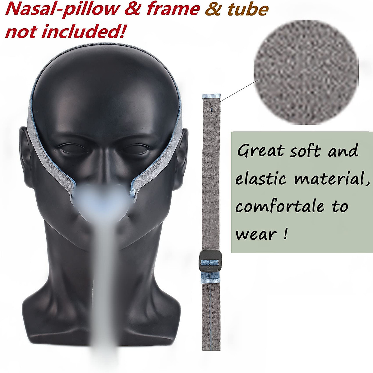 1 Pack Advanced Upgraded P10 Replacement Headgear Strap Compatible with ResMed Airfit P10/N30, Fully Adjustable Quick-fit Design Premium Durable Elastic Soft Material