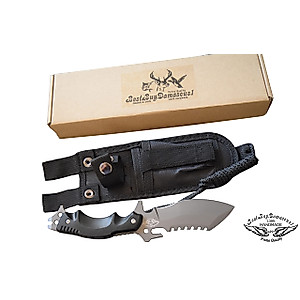 Hunting 440C Stainless Steel Titanium Coated 9.5'' Tracker Fixed Blade Hunting Knife Best EDC Camping Hiking Fishing Hunting Knife 100% Prime Quality