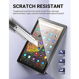 MoKo 2 Pack Sreen Protector for All-New Fire HD 10 & Fire HD 10 Plus - 10.1" (13th/11th Generation - 2023/2021 Release), Tempered Glass for Fire HD 10 Screen Protector, 9H Hardness, Glass