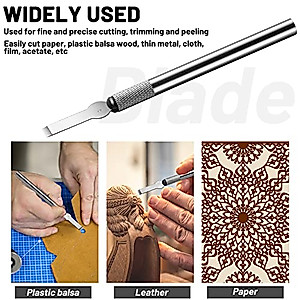 40 Pack Craft Knife Blades #17 Hobby Knife Replacement Blades Precision Knife Blade Hobby Knife Blades Art Knife Blade for Knife Craft Scrapbooking Cutting Caving Chiseling Shaving Supplies