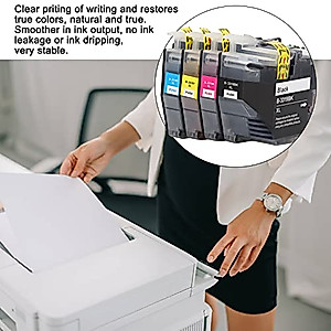 Fafeicy Ink Cartridge,4 Colors Printing Accessory Part with Ink for Photo Paper Document