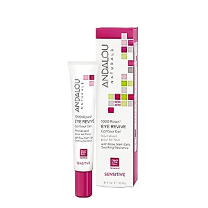 Andalou Naturals 1000 Roses Eye Revive Contour Gel, pomegranate,rose, 0.6 Fl Oz