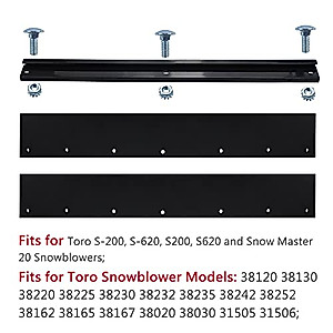 GELASKA 23-3730 Rotor Blade Paddles with 23-3170 Scraper Bar for Toro S-200, S-620, S200, S620 and Snow Master 20 Snowblowers