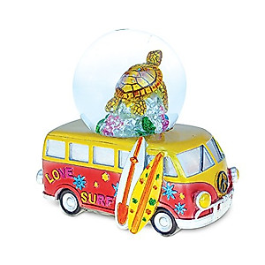 COTA Global Van with Sea Turtle Snow Globe - Water Globe Figurine with Sparkling Glitter, Collectible Novelty Ornament for Home Decor, for Birthdays, Christmas, and Valentine's Day - 65mm