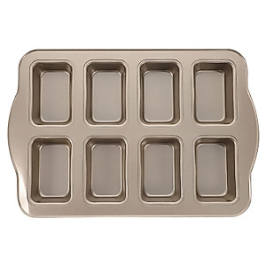 BESTonZON Cake Mold Carbon Steel Bread Pan Loaf Bread Tin Metal Bread Pan Lasagna Pan Kitchen Bread Pan Tart Pan 8 Cavity Brownie Pans Baking Pan Nonstick Cupcake Tin Cheese Muffin Pan