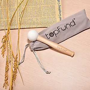 TOPFUND Crystal Singing Bowl Medium Rubber Mallet