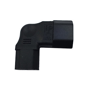 CERRXIAN Right Angle IEC 320 C14 3 Pin Male to C13 Female PDU PSU UPS Power Extension Adapter Receptacle for LCD LED TV Wall Mount