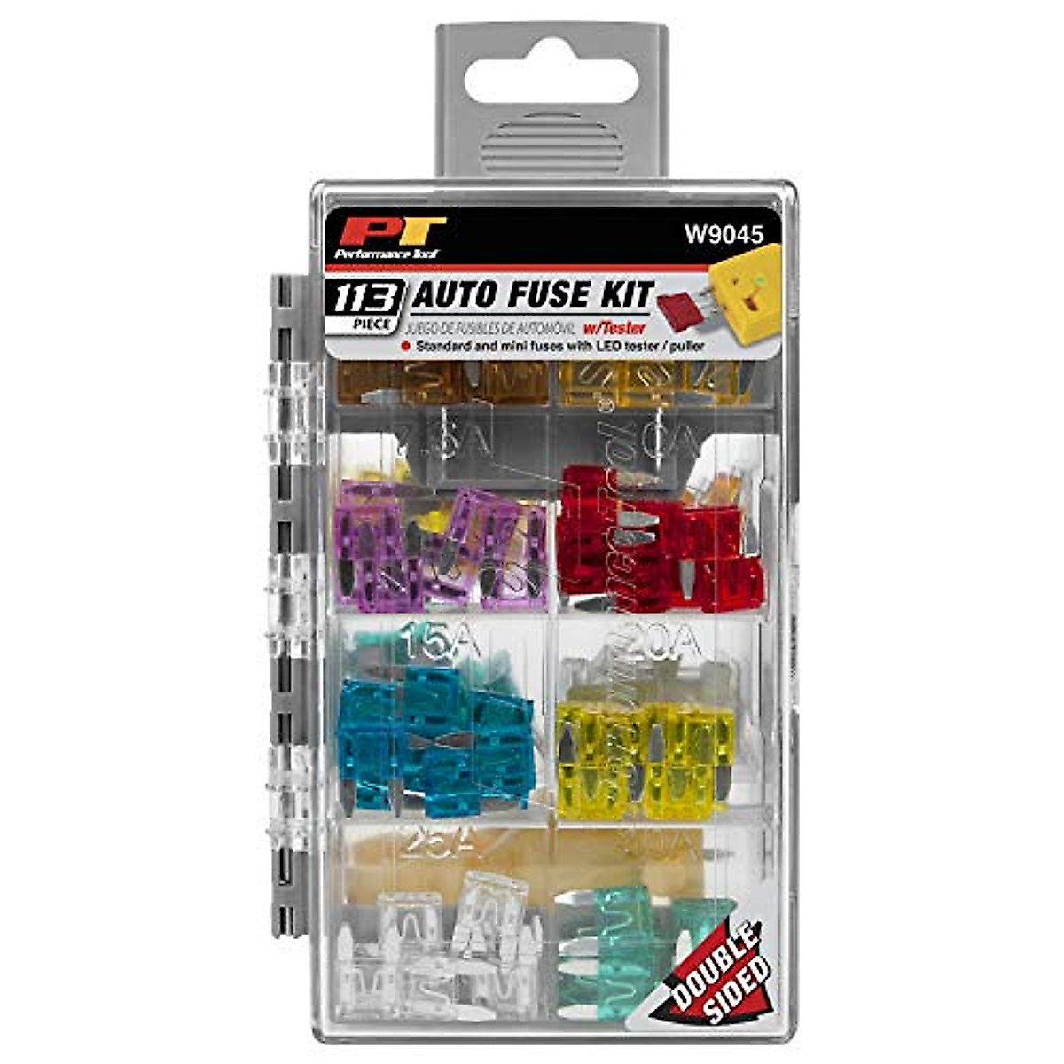 Performance Tool W9045 113pc Auto Fuse kit w/ Tester