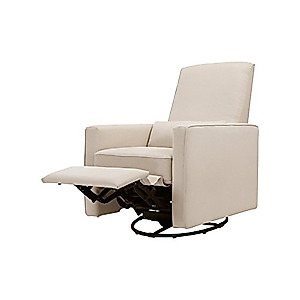 DaVinci Piper Upholstered Recliner and Swivel Glider in Cream, Greenguard Gold & CertiPUR-US Certified