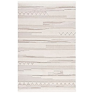 Safavieh Urban Collection 9' x 12' Ivory/Beige URB200A Moroccan Rustic Tassel Fringe Area Rug