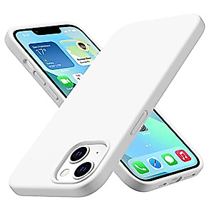 CellEver Ultra Durable Silicone Case for iPhone 13, Military Grade Protection [3 Layers & Double Coated] [Slim Fit] Shockproof Cover with Soft Microfiber Interior (6.1 inch, White)