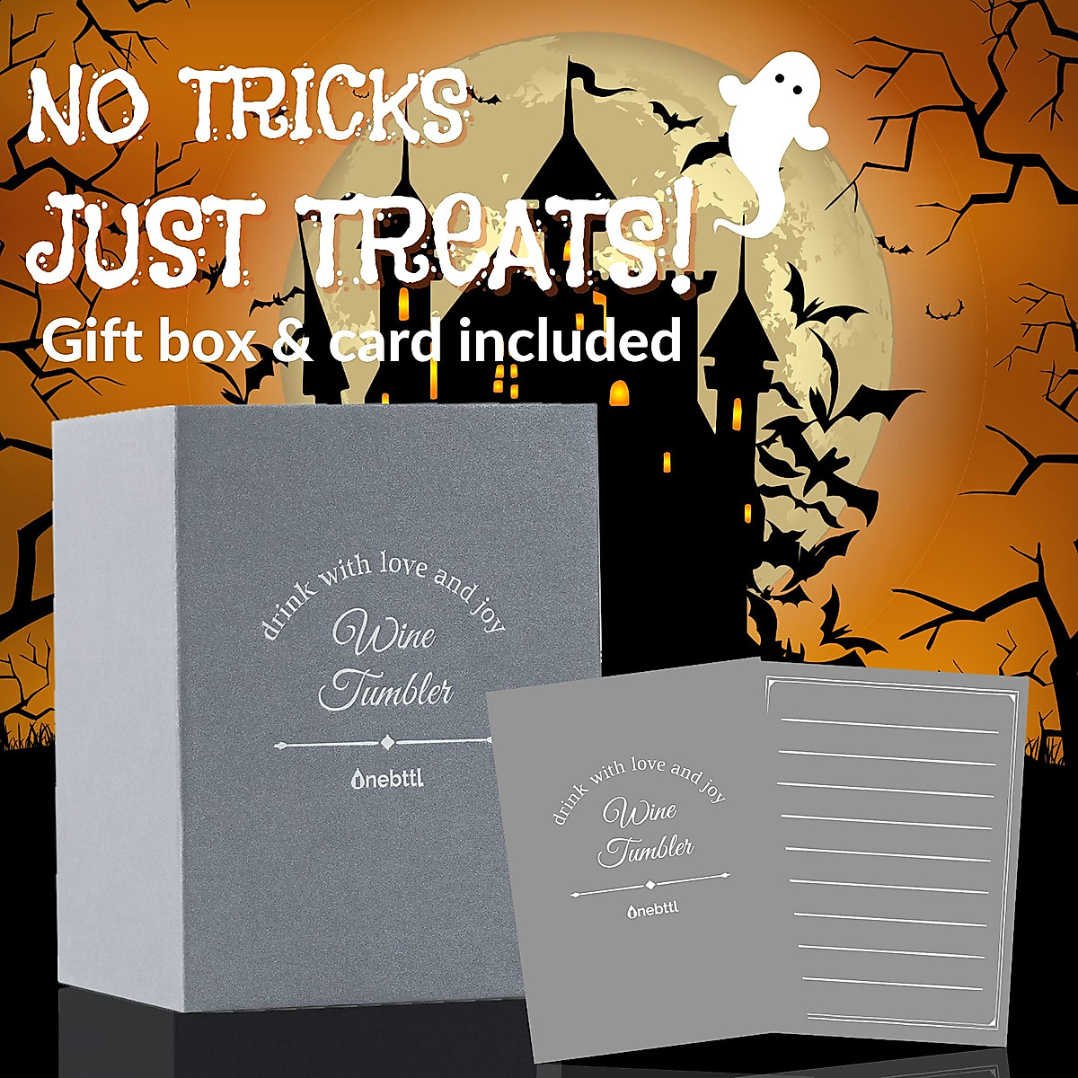 Halloween Decorations Gifts for Women Teens Adults, 12oz Pumpkin Inspired Stemless Wine Water Tumbler, Funny Gifts for Halloween Lovers or Party's Hostess, Halloween Party Supplies - Halloween Queen