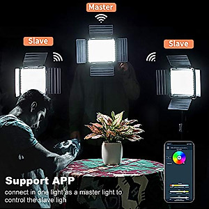 GVM RGB Led Video Light, 2PCS Video Lighting Kit with APP Control, 40W Photography Lighting Led Panel Light with 8 Kinds of The Scene Lights for Studio YouTube, 3200K-5600K, CRI 97+