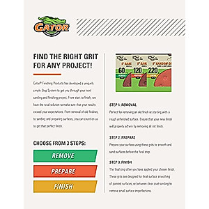 Gator 9" x 11" Multi-Surface Sanding Sheets, 80 Grit, 25 Pack