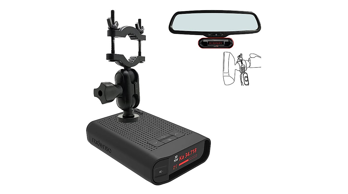 AccessoryBasics Rear View Mirror Mount for Radenso DS1 | Easy Install
