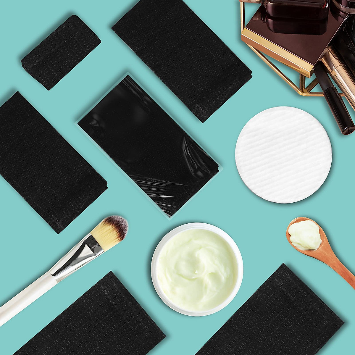 PENCLE 102 Pieces Disposable Spa Facial Headbands (Black)