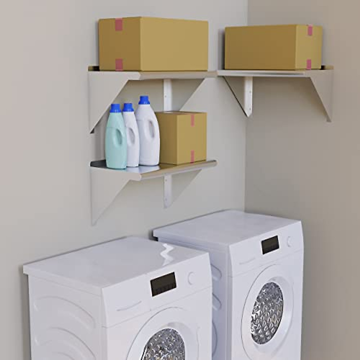 AmGood 12" X 16" Stainless Steel Wall Shelf | Metal Shelving | Garage, Laundry, Storage, Utility Room | Restaurant, Commercial Kitchen | NSF