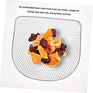 Anneome Pizza Oven 1pc Electric Oven Air Frying Net Air Fryer Toaster Oven Non Stick Net Baking Tray Oven Net Tray Silver Stainless Steel Baking Mat Metal Food Dehydrator