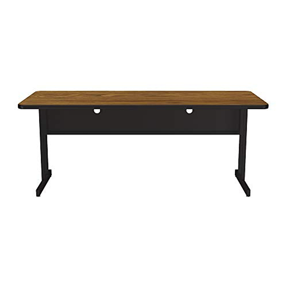 Correll 30"x60" Econoline Training & Computer Table, Medium Oak Melamine Top, Desk Height Office Work Station, All Steel Frame (WS3060M-06)