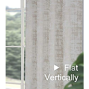 always4u White Soft Velvet Curtains 108 Inch Length Long Luxury Bedroom Curtains Gold Foil Print Window Curtains for Living Room Set of 2