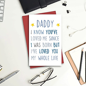 BFTETYU Funny Birthday Card for Dad, Father's Day Card for Dad, Dad Greeting Card, Cute Daddy Birthday Card