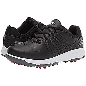 Skechers Women's Go Jasmine Spiked Waterproof Golf Shoe, Black, 8.5