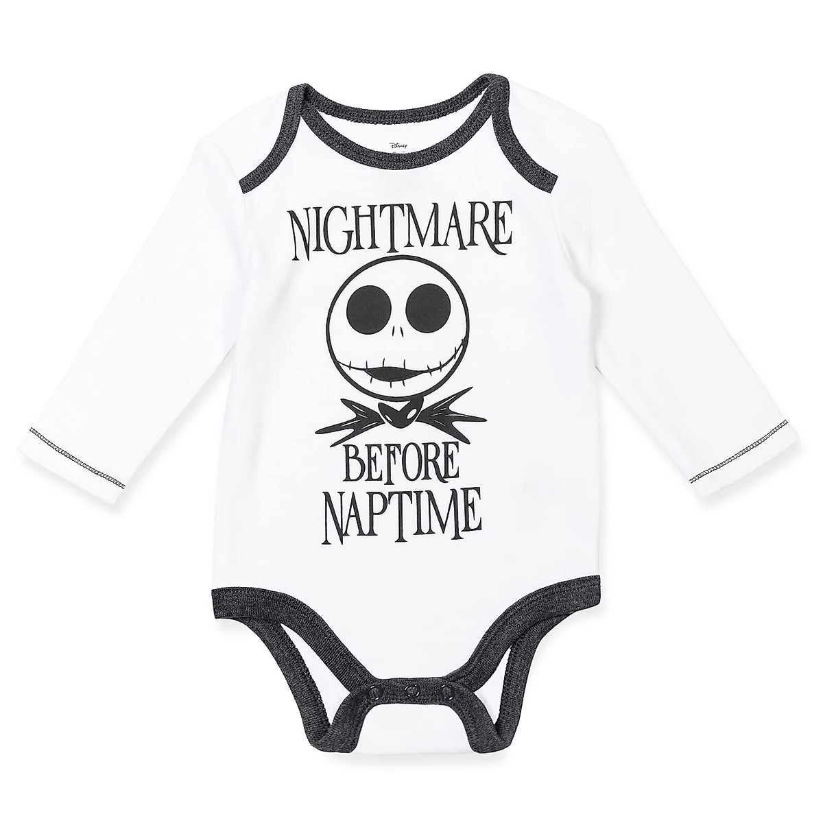 Disney Nightmare Before Christmas Sally Jack Skellington Newborn Baby Boys Bodysuit Pants and Hat 3 Piece Outfit Set Newborn