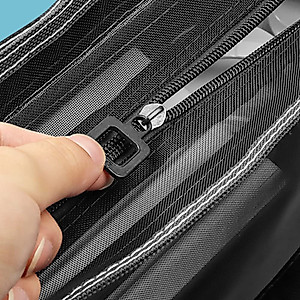 A3 Mesh Art Portfolio Bag with Handle and Zipper Holder for Artwork Portable Large Capacity Clear Art Storage Tote Bag Organizer Transparent Bag for Large Posters Painting Teaching Material Art Work