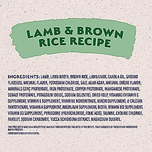 Natural Balance Limited Ingredient Adult Wet Canned Dog Food with Healthy Grains, Lamb & Brown Rice Recipe, 13 Ounce (Pack of 12)
