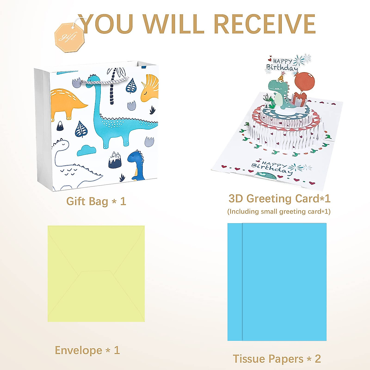 Colodeol 12" Large Happy Birthday Gift Bags