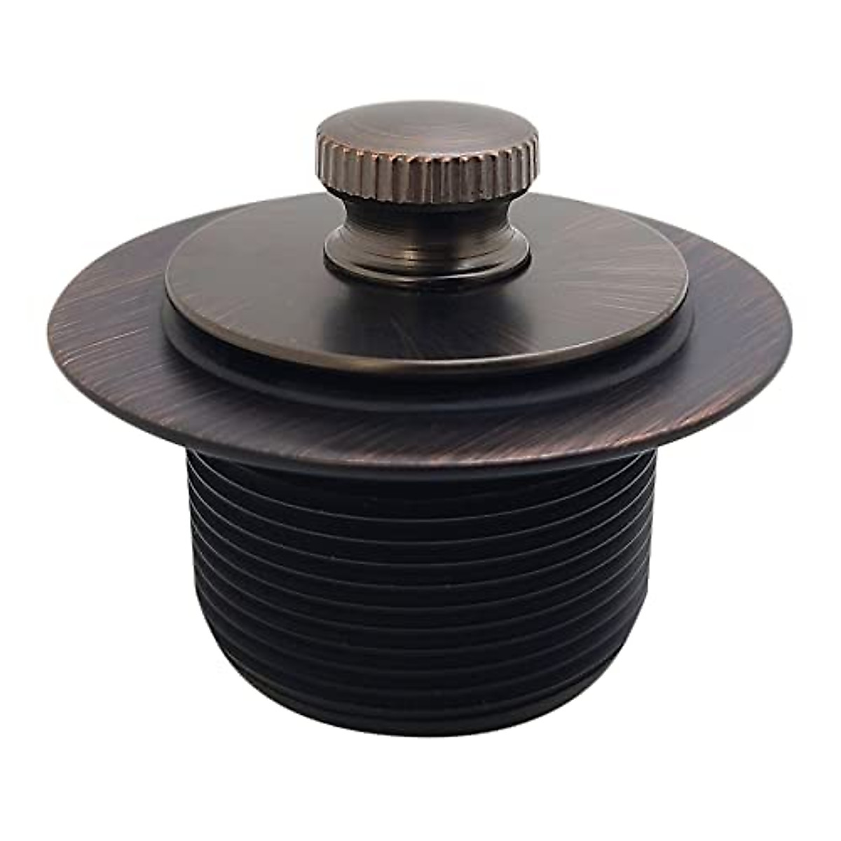 Westbrass D94-2-12A 1-1/2" Coarse Thread Twist & Close Bathtub Drain Trim with Two-Hole Overflow Faceplate, Antique Bronze