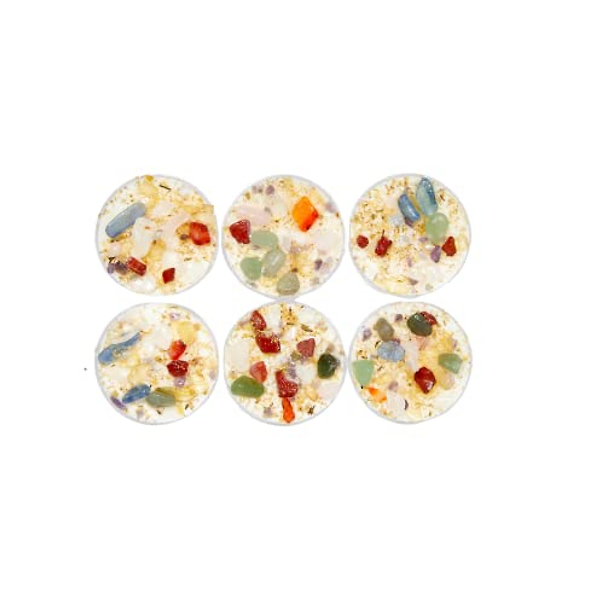 Happy Birthday Candle by New Moon Beginnings - Intention & Manifestation - Birthday Wish Candle - Crystal & Herb Candles - Aromatherapy Candles - Soy Candle (6 Pack tealights)