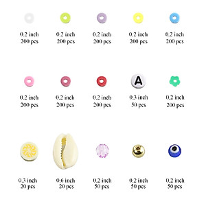 Bracelet Making Kit – 2028-Pcs Bracelet Making Kit for Girls – DIY Bead Bracelet Making Kit with Crystal Beads, Spacers, Alphabet Letters, Flower Beads – Multicolor Clay Bead Bracelet Set